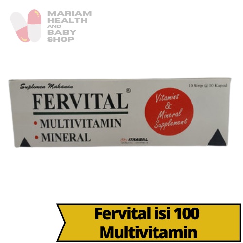 Jual Fervital Box Isi 100 Kapsul | Multivitamin Dan Mineral | Shopee ...