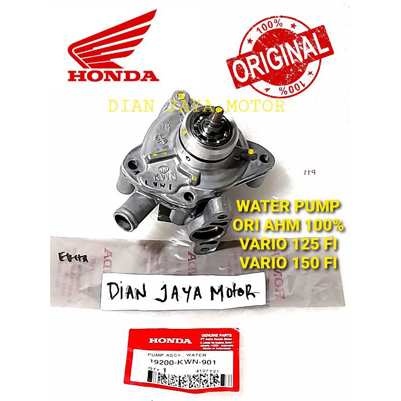 Jual ( AHM ) Water Pump KWN Waterpomp ASSY HONDA VARIO 150 VARIO 125 PCX ADV 19200 KWN 901 ORI ...