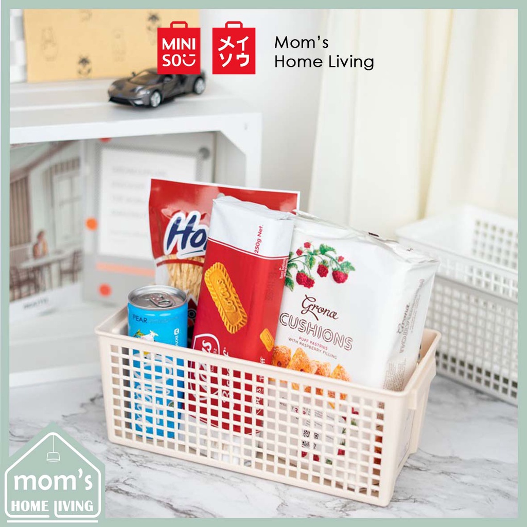 Jual MINISO Storage basket/Plastic Storage/Storage Box /official Rak ...