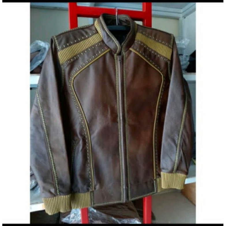 Jual jaket kulit domba asli model kamsay sulam | Shopee Indonesia