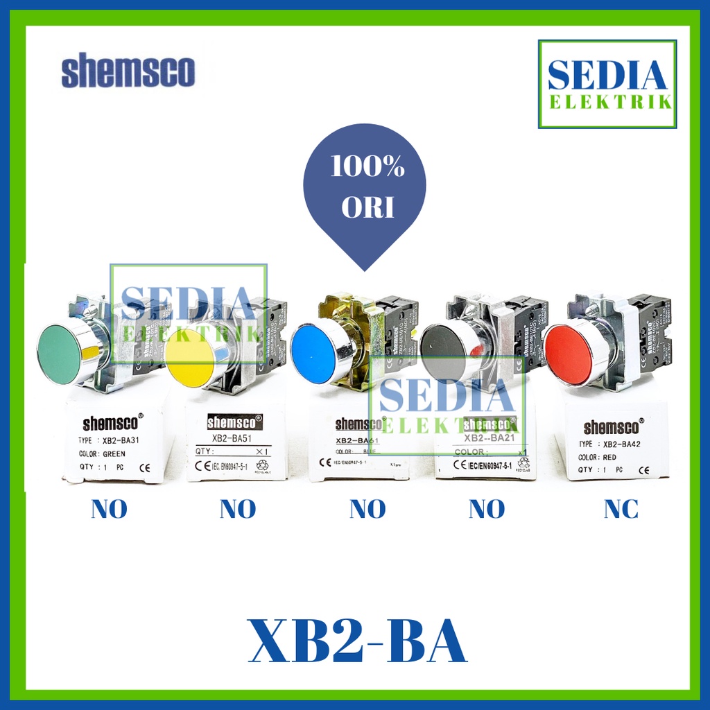 Jual SHEMSCO Push Button Momentary XB2-BA XB2 BA 22mm | Shopee Indonesia