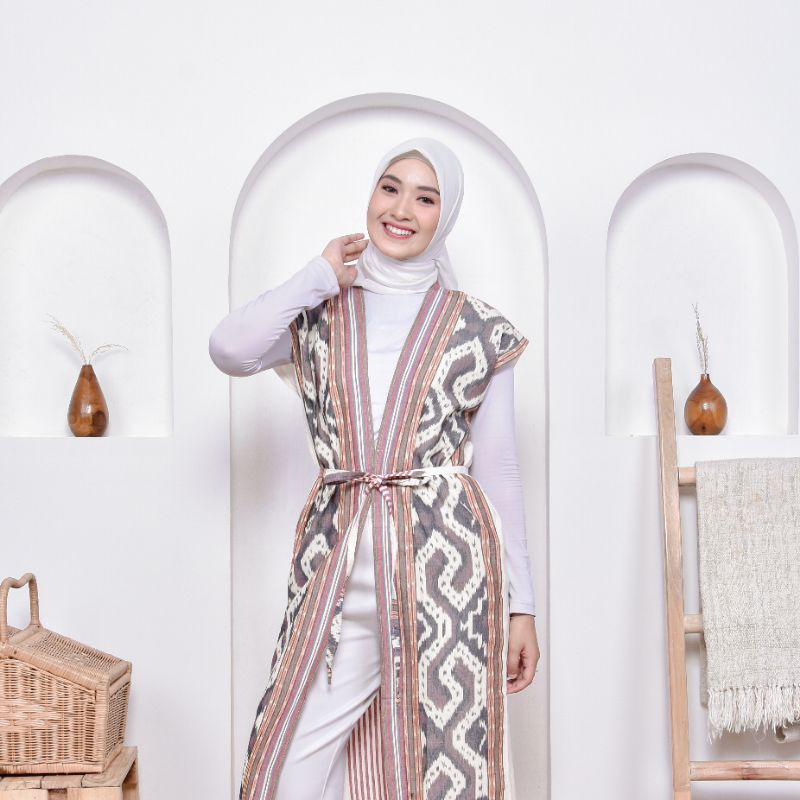 Jual Sahira Outer Etnik Tenun Ikat Dakara Indonesia | Shopee Indonesia