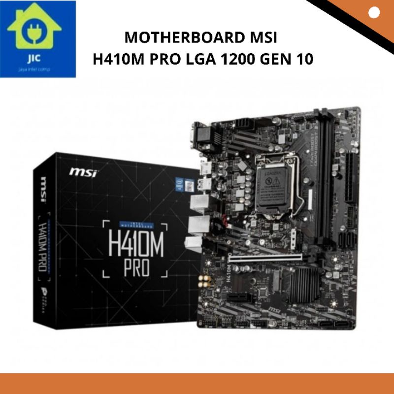 Jual MOTHERBOARD MSI H410M PRO LGA 1200 GEN 10 | Shopee Indonesia