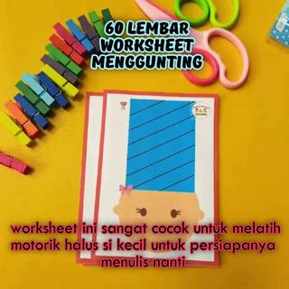 Jual Worksheet Aktivitas Menggunting Mainan Motorik Halus Anak Mainan ...