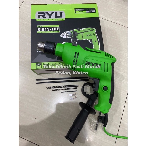 Jual Mesin Bor Impact RYU 13mm/ Drill Tembok beton bolak balik *bonus carbon brush*/ RID13-1RE ...