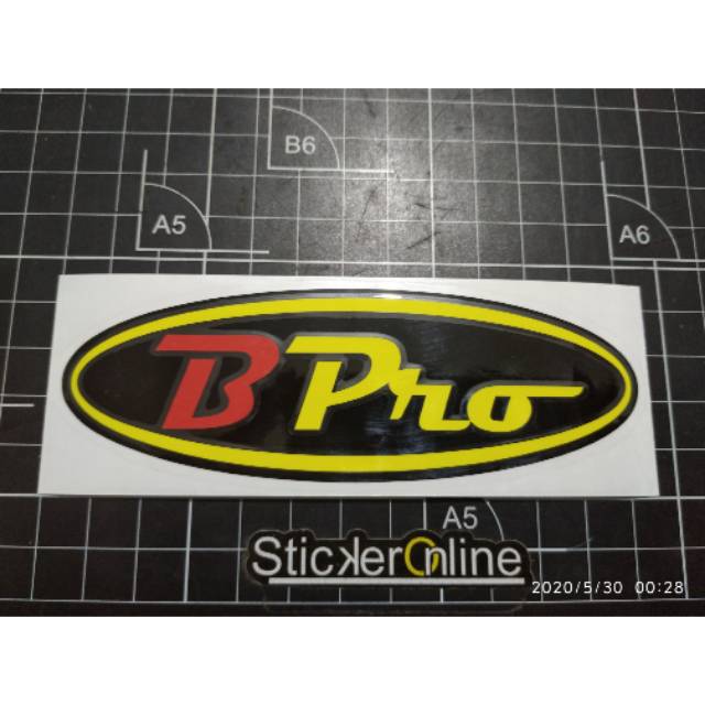 Jual Cutting sticker motor logo BPro uk 12x4cm | Shopee Indonesia