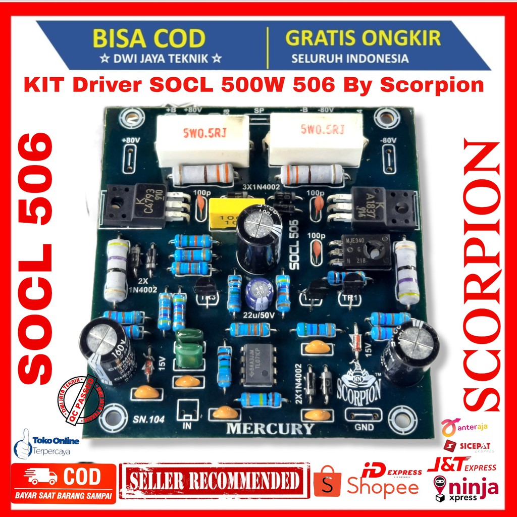 Jual Kit Driver Power SOCL 506 500W Super Ocl 500 Watt By Scorpion's ...