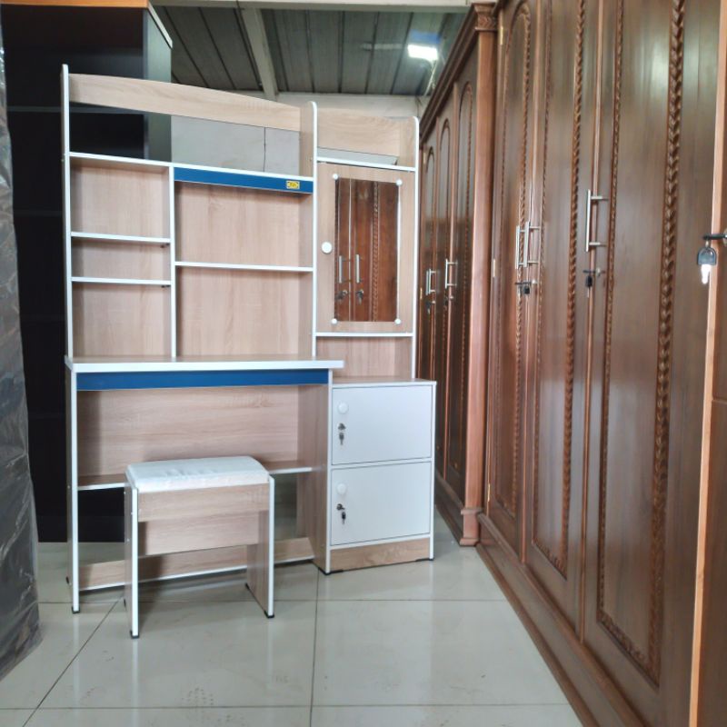 Jual Meja Belajar + Cermin Kea Panel | Shopee Indonesia