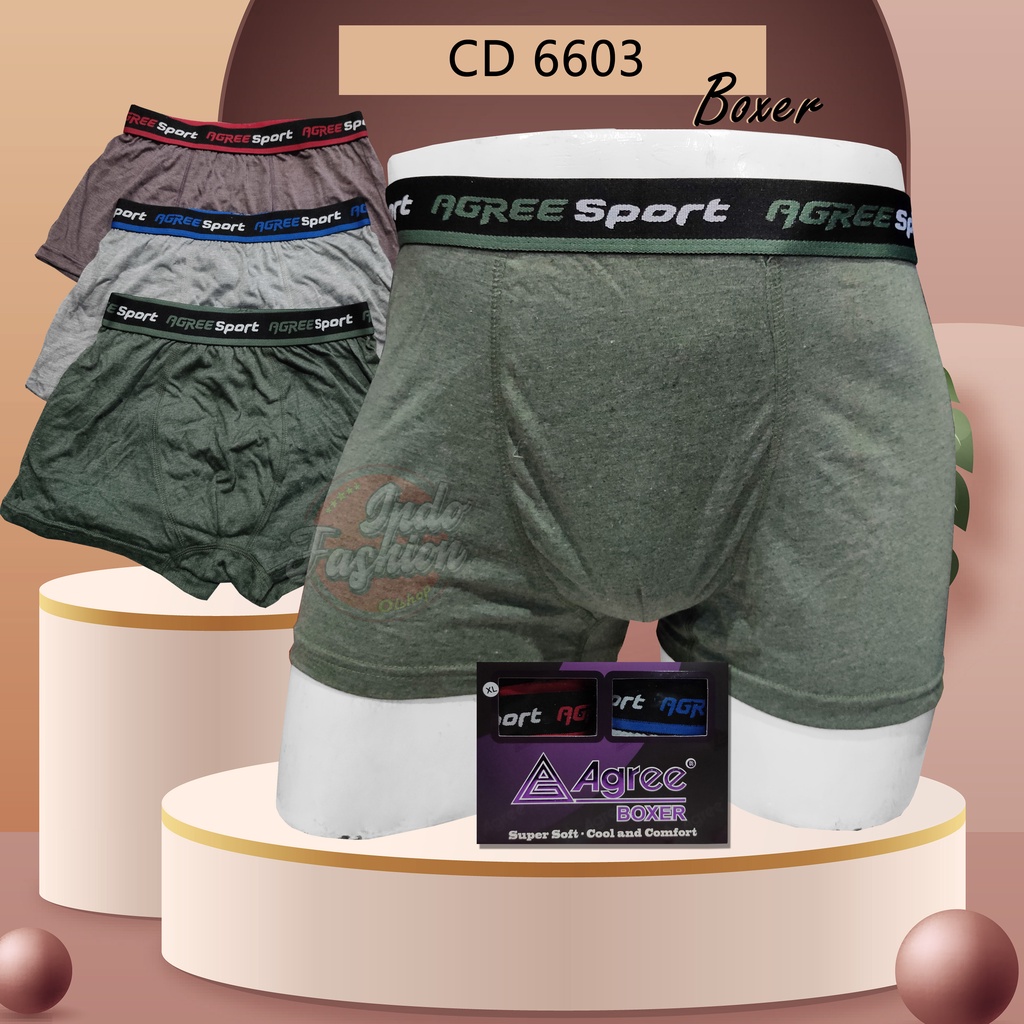 Jual Celana Dalam Pria Boxer Agree Original Cd Dd 6603 Shopee Indonesia