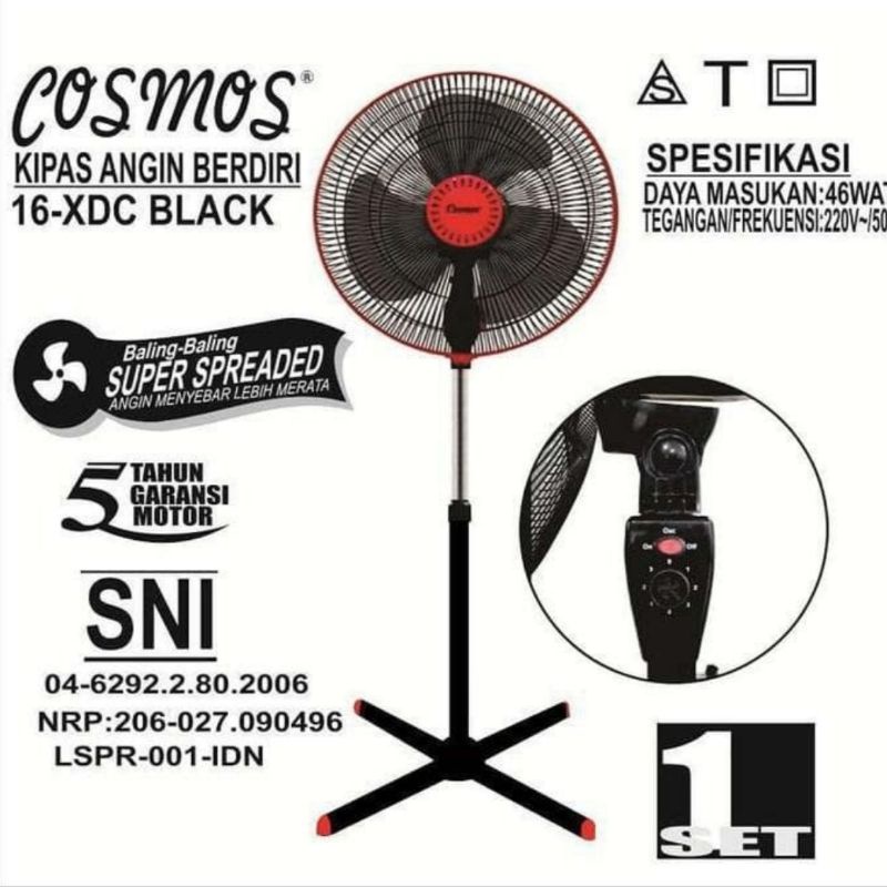 Jual KIPAS ANGIN BERDIRI/STAND FAN COSMOS 16 INCH | Shopee Indonesia