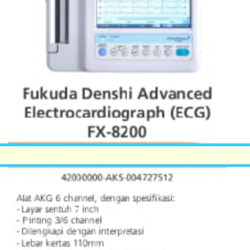 Jual EKG 6 CHANNEL FUKUDA Dhensi FX 8200 | Shopee Indonesia
