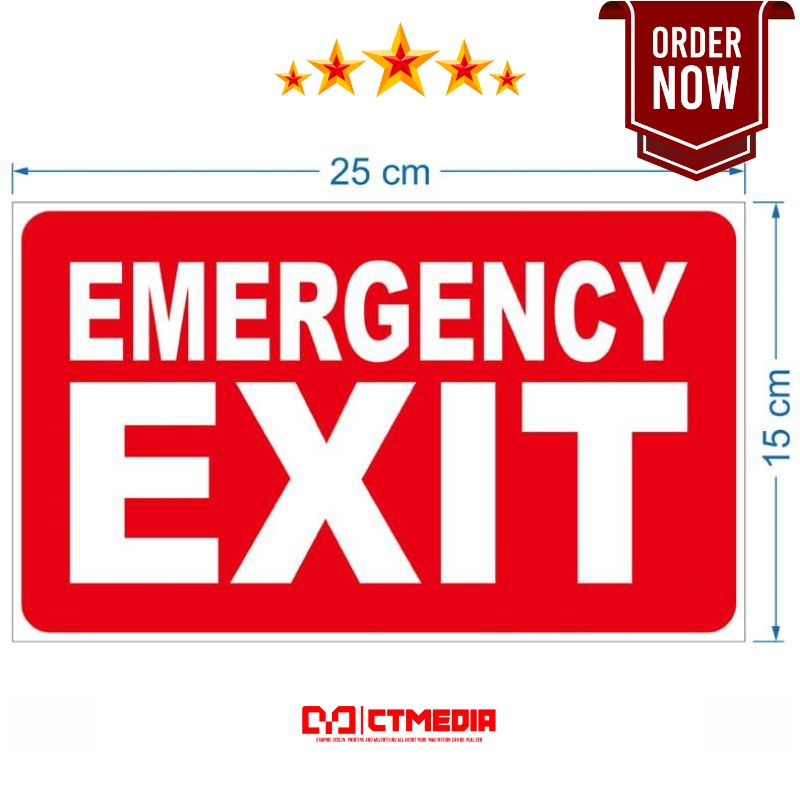 Jual STIKER EXIT 30x15CM CTMEDIA STICKER | Shopee Indonesia