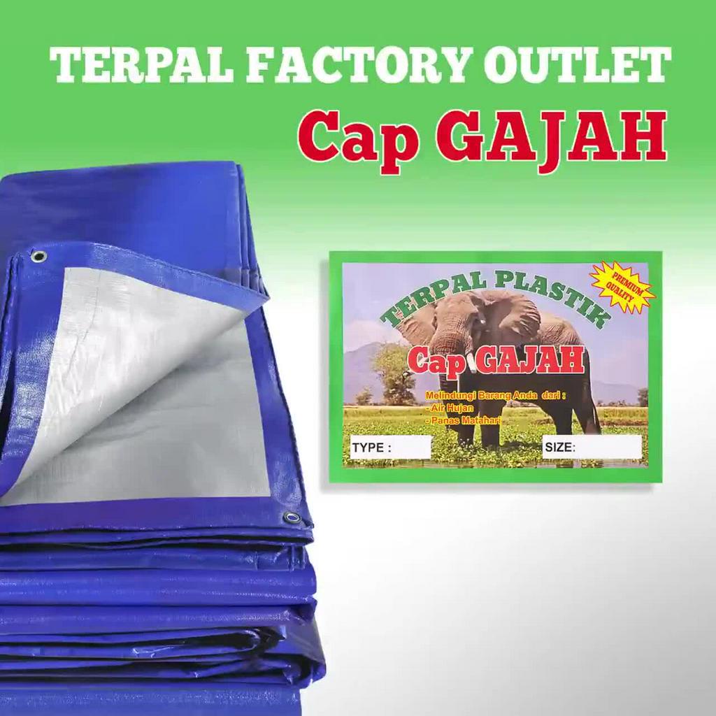 Jual TERPAL PLASTIK CAP GAJAH A3 UKURAN 4x6 METER | Shopee Indonesia