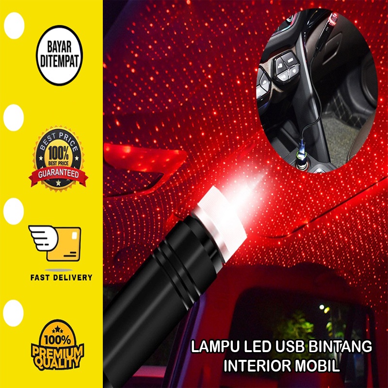 Jual BISA COD Lampu LED Bintang Dekorasi Interior Mobil Lampu Laser Led ...
