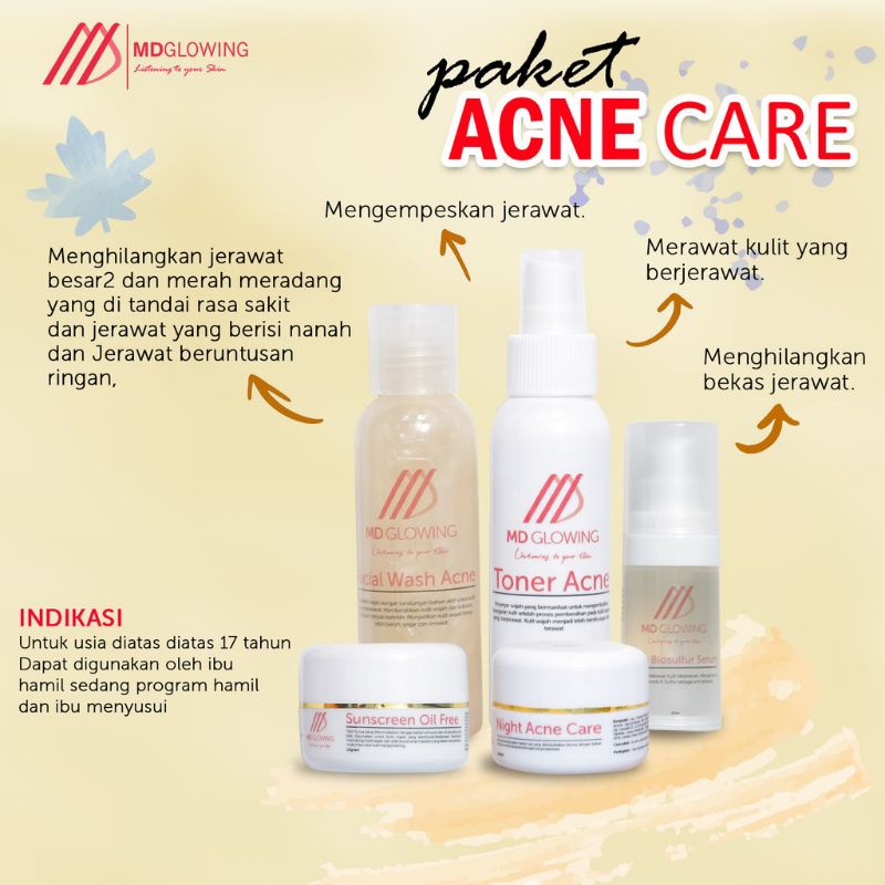 Jual MDGLOWING Paket Acne Care by MD Glowing | Shopee Indonesia