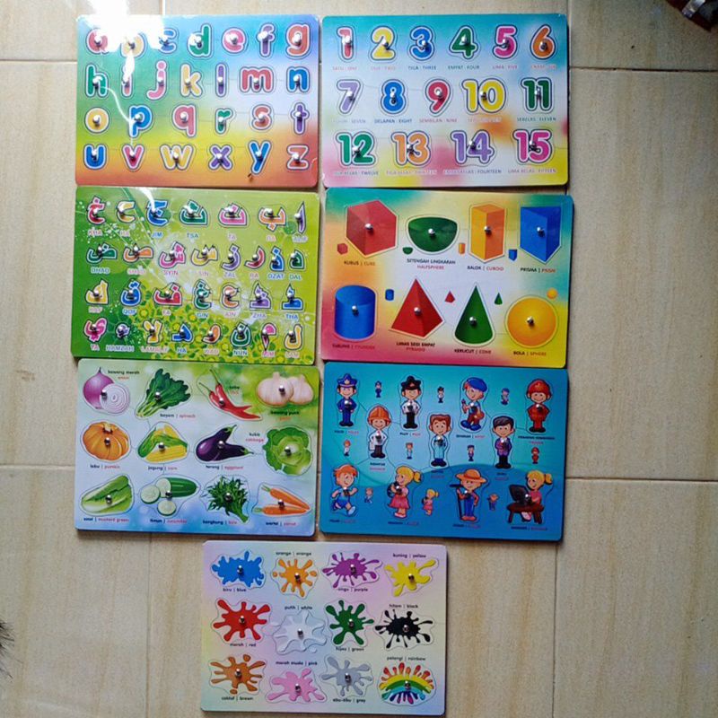 Jual Puzzel Edukasi untuk Peraga Anak Puzzle Kayu Besar untuk anak PAUD ...