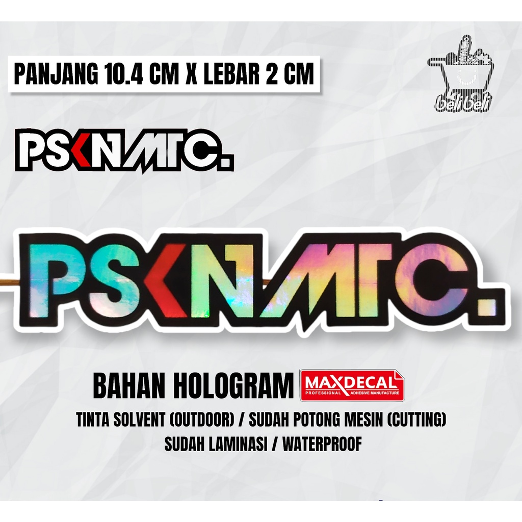 Jual sticker psknmtc / stiker pskn mtc hologram / sticker racing ...