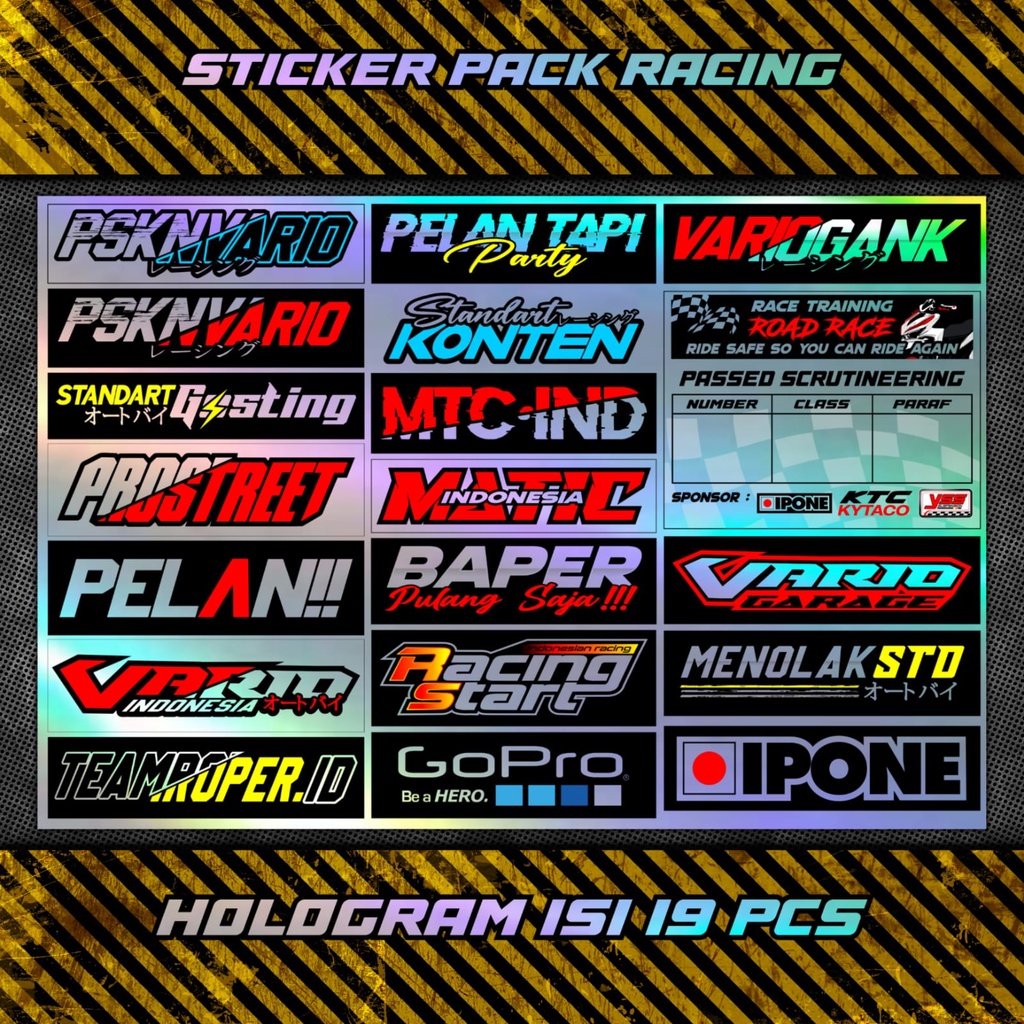 Jual Stiker Racing Pack Beat Vario Scoopy Sticker Racing Hologram ... Jual Stiker Racing Pack Beat Vario Scoopy Sticker Racing Hologram ...