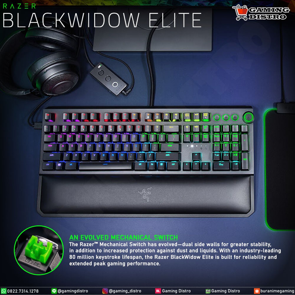 Jual Razer Blackwidow Elite RGB Chroma Mechanical Keyboard | Shopee ...