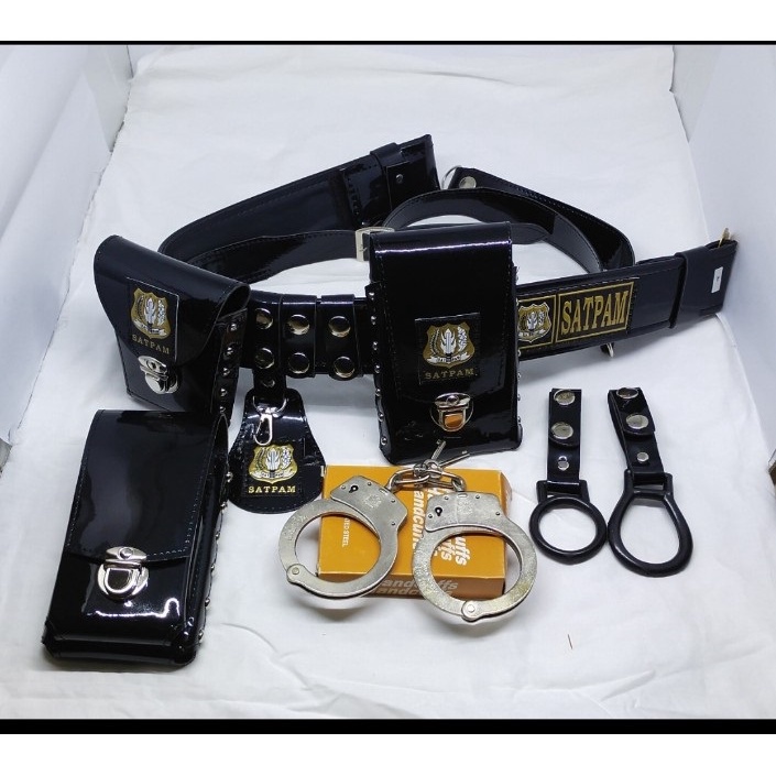 Jual Paket Kopel Set Satpam Hitam + Borgol + Sarung Hape Kalek Slot ...