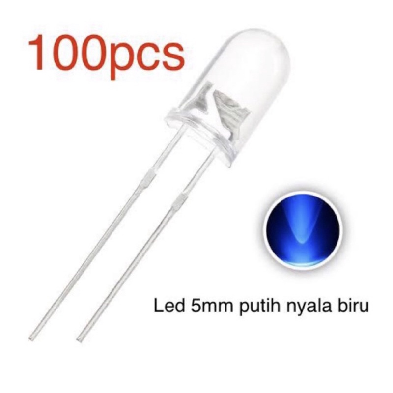 Jual LED 5mm putih nyala biru | Shopee Indonesia