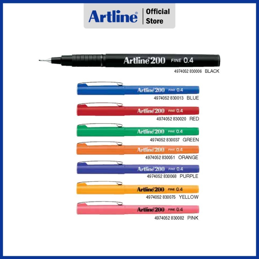 Jual ARTLINE Writing Pens Colours Ink Pulpen Tinta Warna EK-200 ...