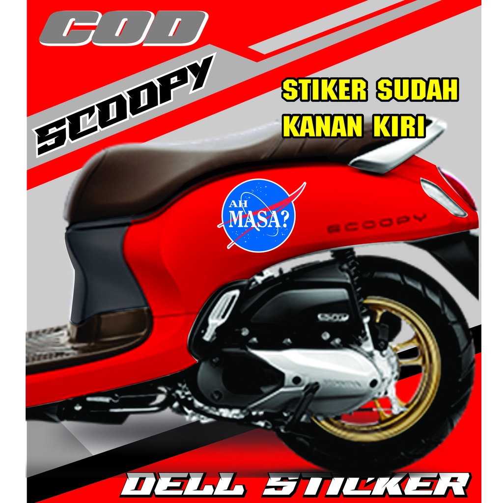 Jual Stiker Scoopy Ah Masa Plesetan NASA Striping Scoopy | Shopee Indonesia