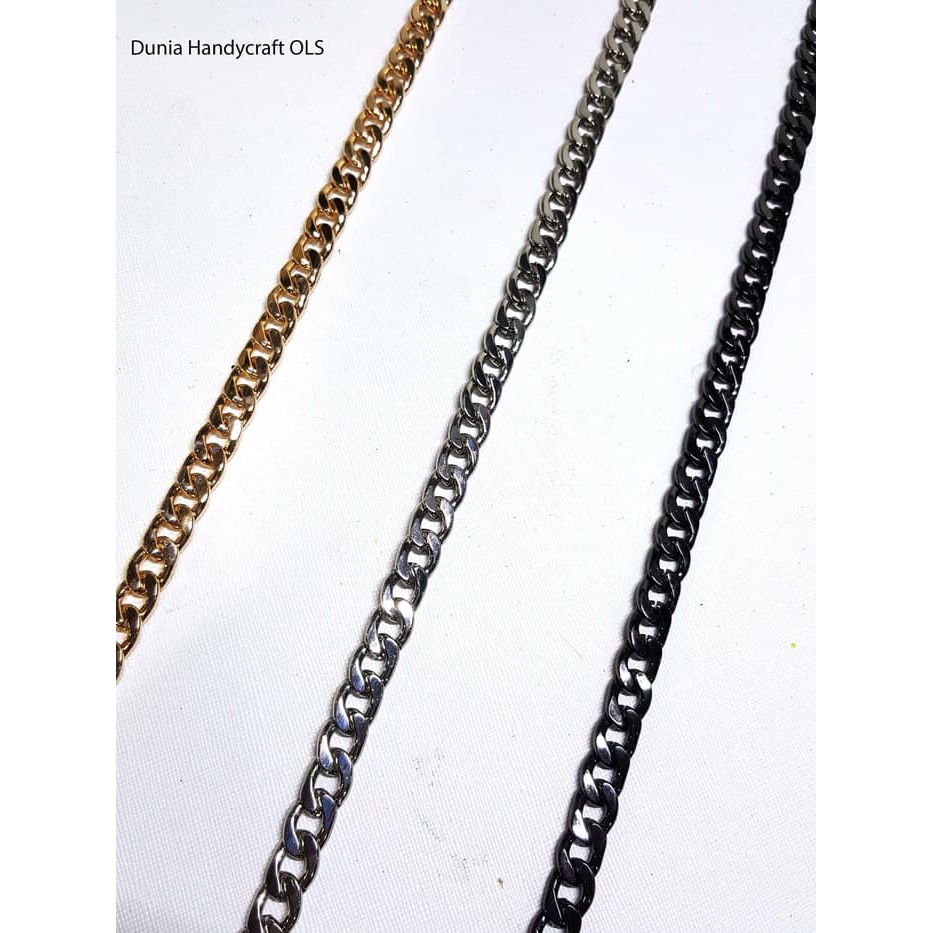 Jual Rantai Tas Gepeng BESAR - Rantai Selampang Tas gold, hitam dan ...