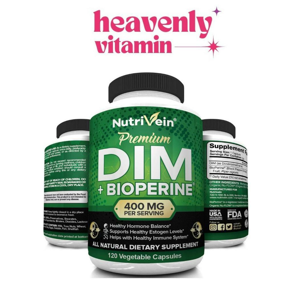 Jual Nutrivein Premium DIM 400mg Diindolylmethane + Bioperine - 120 Capsules | Shopee Indonesia