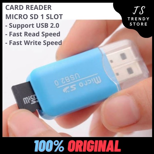Jual Card Reader Micro SD Reader to USB 1 Slot Banyak Warna | Shopee ...