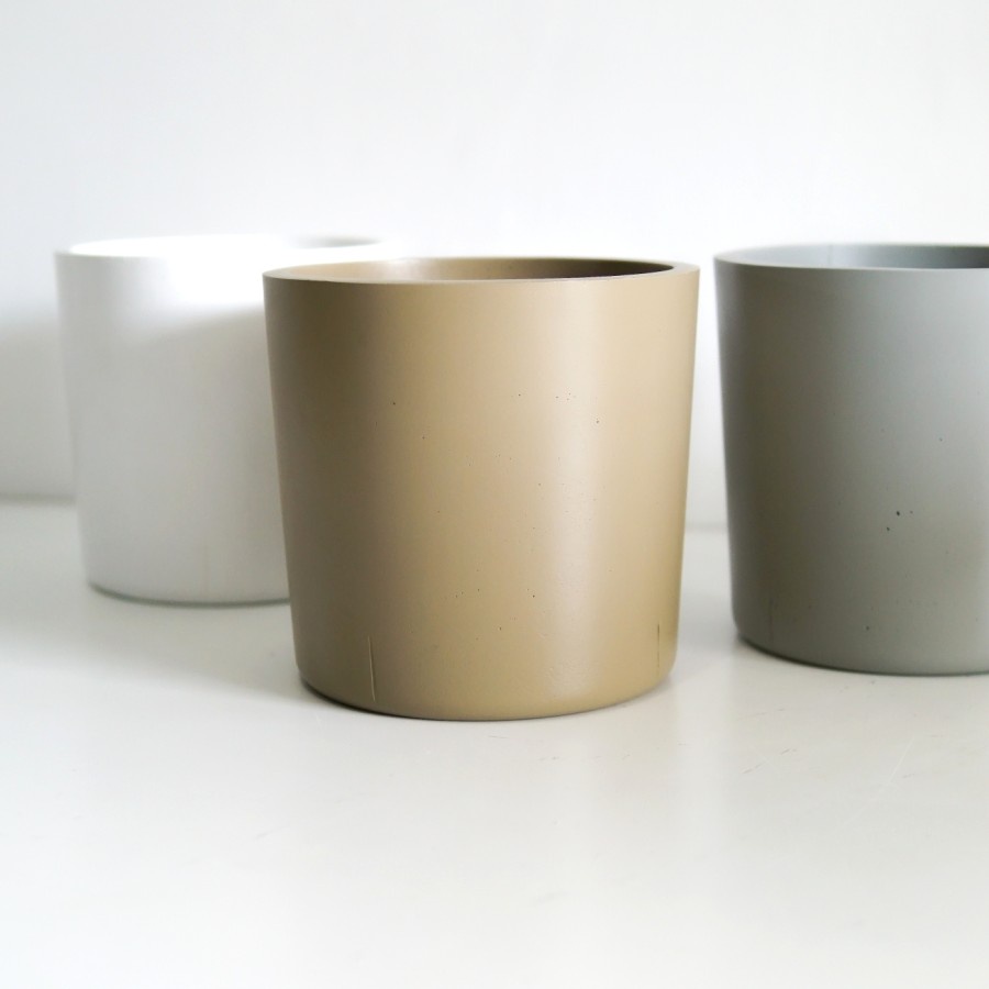Jual SIGNATURE CONCRETE POT 25cm CYLINDER |Pot Bunga / Pot Tanaman ...