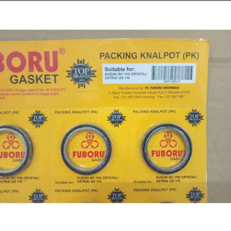 Jual Packing Paking Knalpot Tornado Satria RC100 Crystal Bravo Fuboru ...