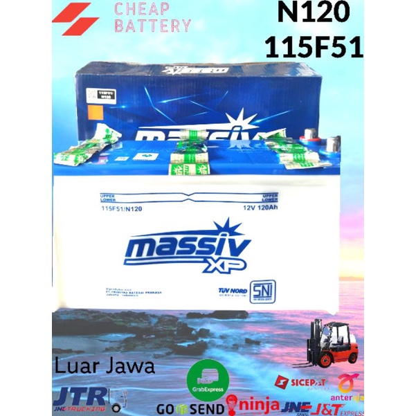 Jual aki massiv xp n120 genset bus tractor kapal alat berat forklift basah | Shopee Indonesia