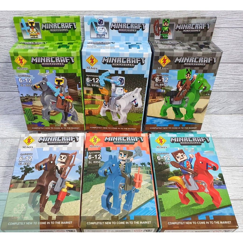 Jual Mainan Mini Figure Lego Minecraft + kuda Set SL8954 | Shopee Indonesia