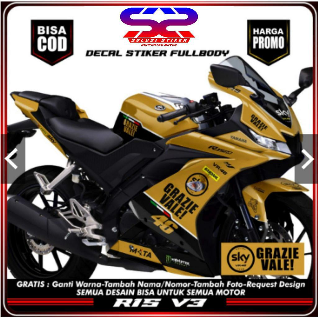 Jual BISA COD STIKER Decal R15 V3 Sticker Decal Motor Yamaha R15 V3 ...
