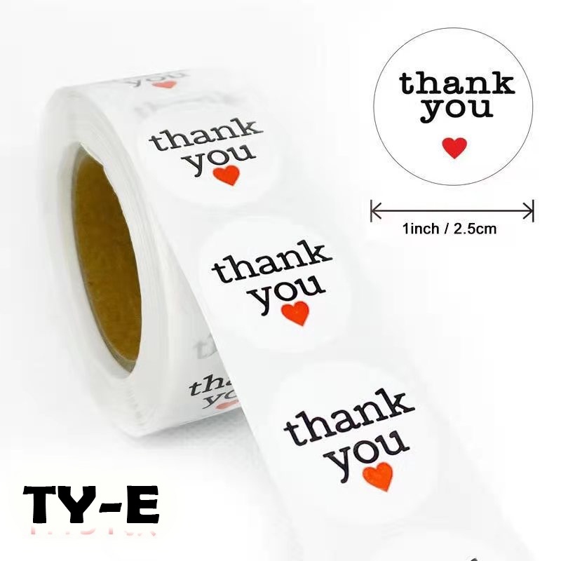 Jual METH 20 PCS THANK YOU COOKIES STICKER LABEL KEMASAN KUE PAPER TAG ...