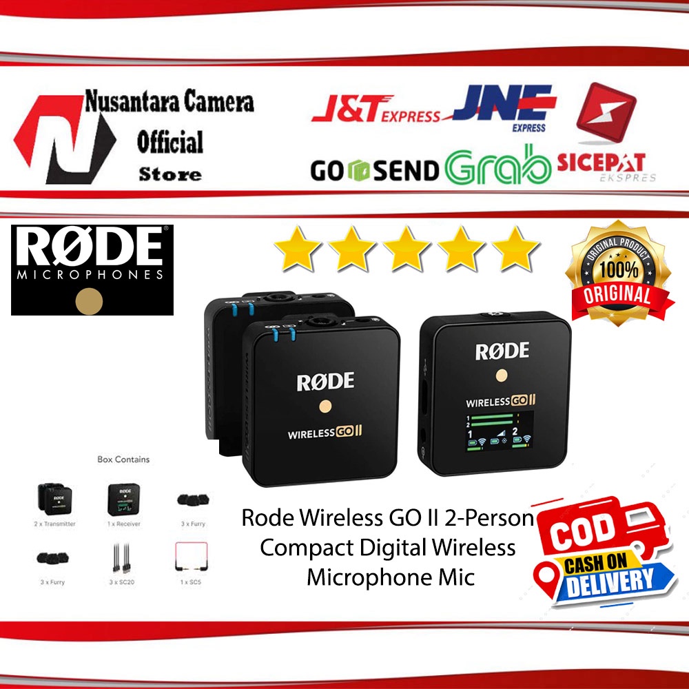 Jual Rode Wireless GO II 2-Person Compact Digital Wireless Microphone Mic | Shopee Indonesia