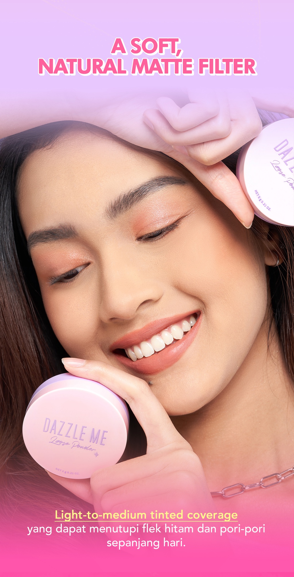 Jual DAZZLE ME Always Setting Loose Powder BPOM Super Soft Smooth Bedak ...