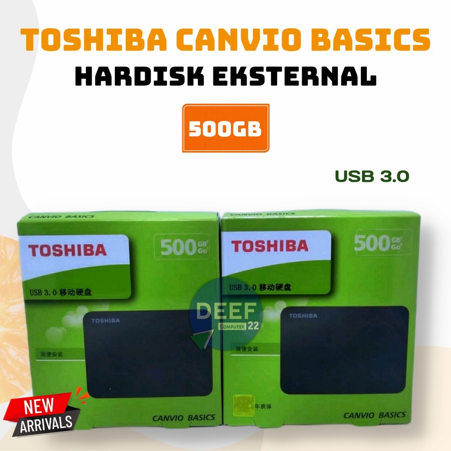 Jual HDD External 500GB Hardisk Eksternal Toshiba Canvio Usb 3.0 New ...