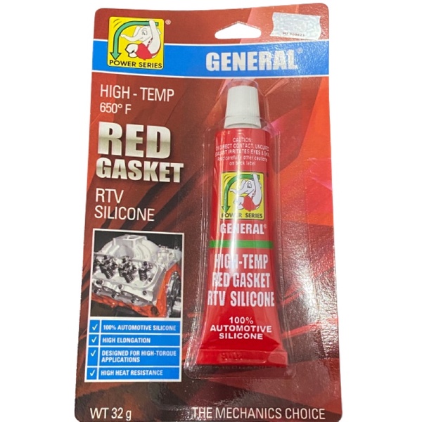 Jual LEM MERAH RED GASKET RTV SILICONE 32 GRAM GENERAL | Shopee Indonesia