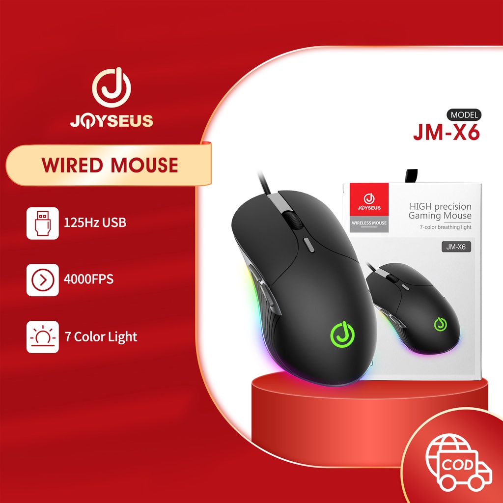 Jual JOYSEUS RGB Gaming Mouse 3200DPI LED USB Professional Gaming Mouse ...