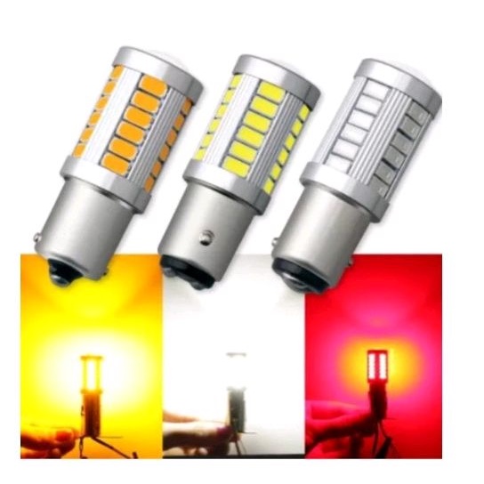 Jual BOHLAM LAMPU SEIN REM LED 33 SMD BAYONET KAKI 1 BAU15S 150° | Shopee Indonesia