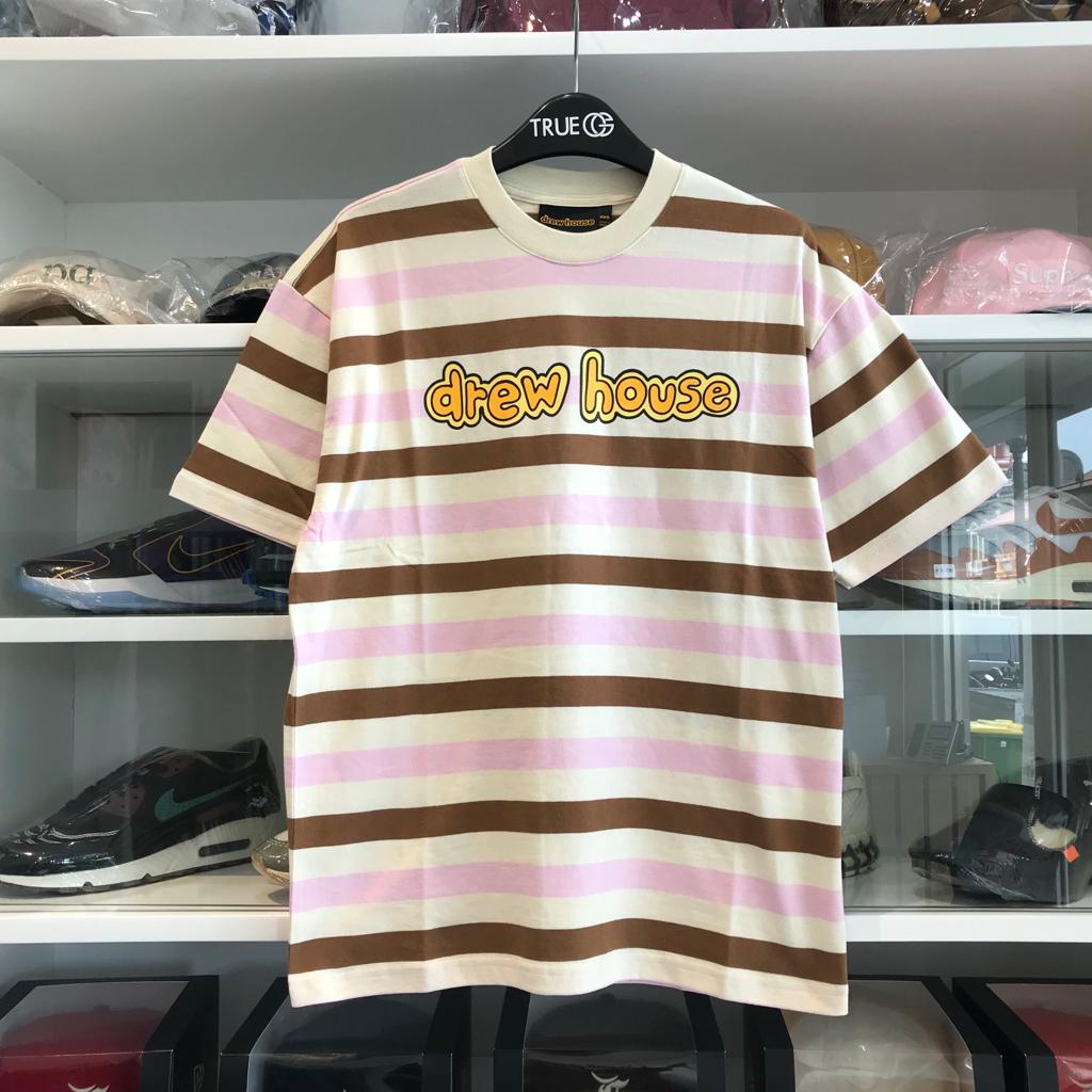 Jual Drew House Cartoon Font T-shirt Neapolitan Stripe 100% Original ...