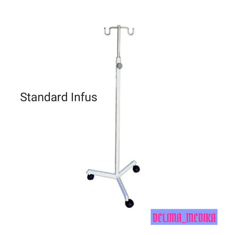 Jual Tiang Standard Infus Besi Gagang Atas Stainless Steel | Shopee ...