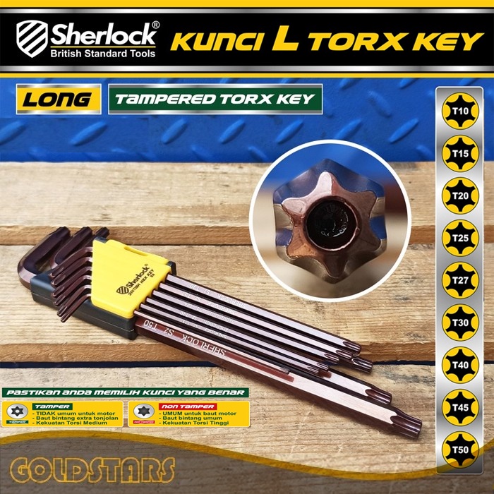Jual Kunci L Set Bintang 9 pcs mm (Panjang) Sherlock Kunci L Torx Key ...
