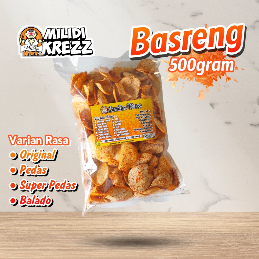 Jual Basreng Baso Goreng 500 gram Cemilan Pedas Milidikrezz | Shopee ...