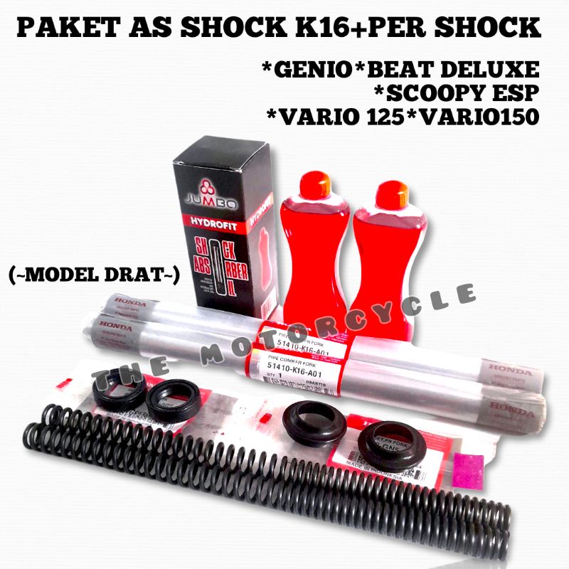 Jual PAKET AS SHOCK DRAT+PER SHOCK HONDA GENIO BEAT DELUXE SCOOPY ESP ...