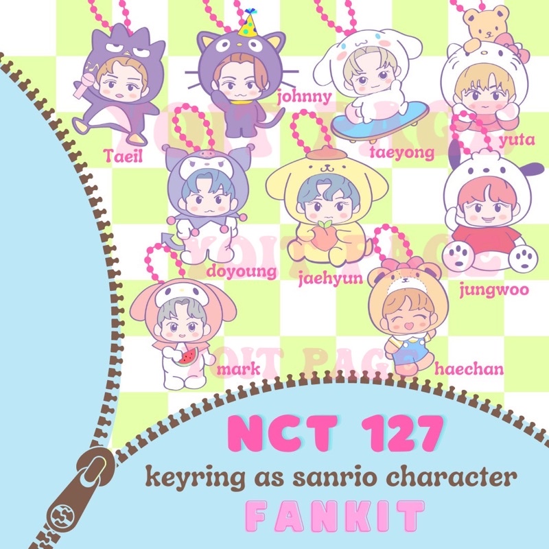 Jual NCT SANRIO CHARACTER KEYCHAIN NCT 127 VER [fanmade] | Shopee Indonesia