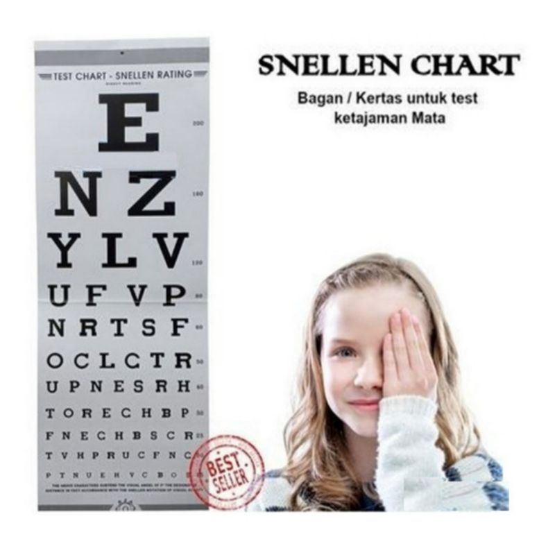 Jual Snellen Chart Alat Tes Mata Rabun Snelen Chart | Shopee Indonesia