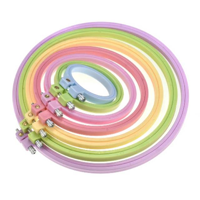 Jual Pemindangan plastik colorfull/ ring sulam plastik 1set 7pcs ...